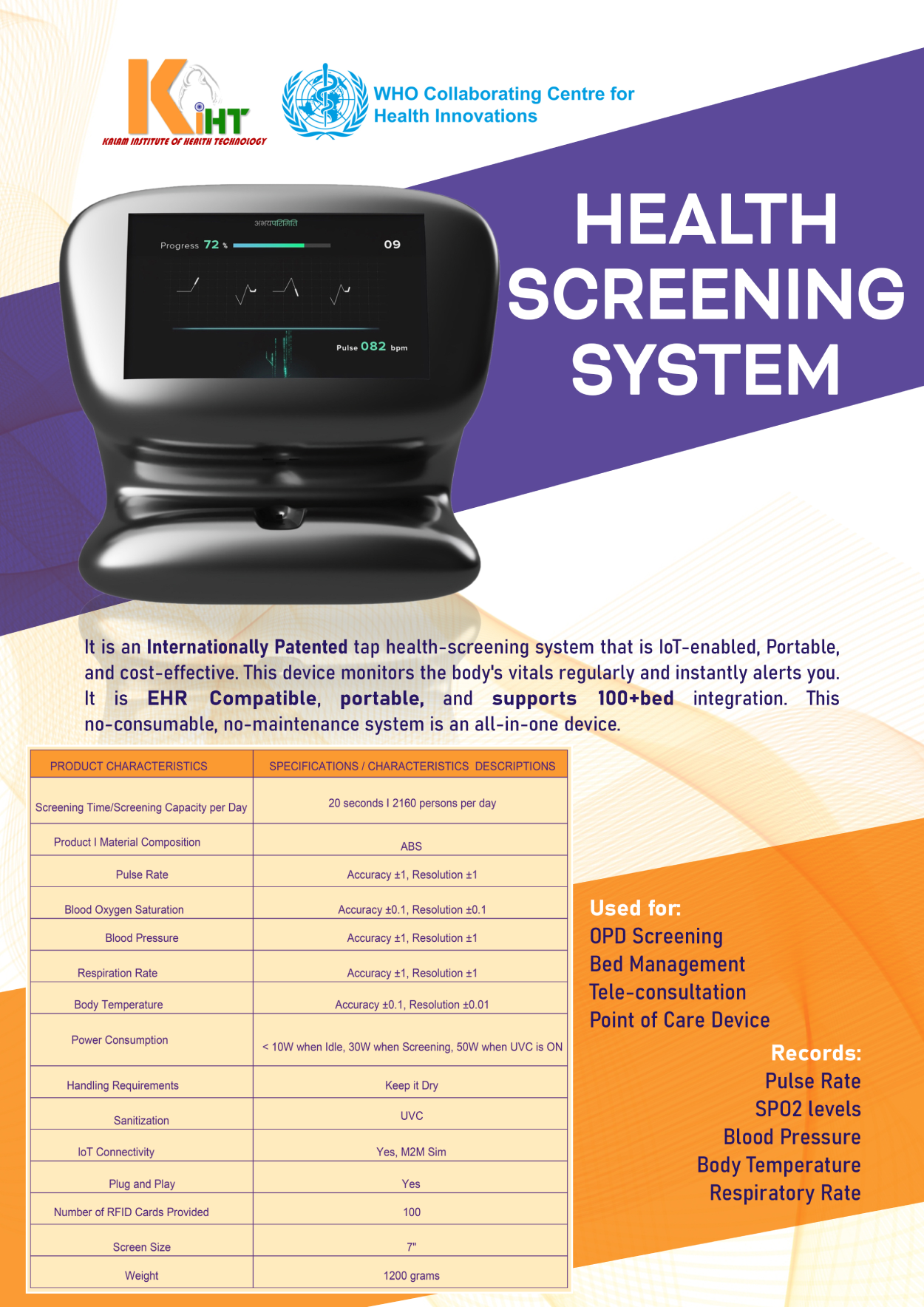 - KALAM INSTITUTE OF HEALTH TECHNOLOGY