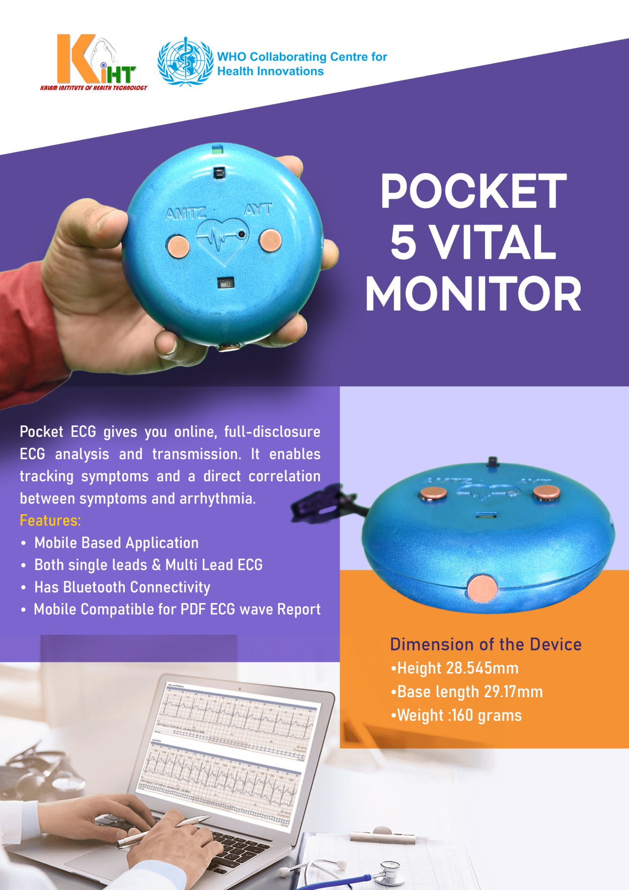 Pocket 5 Vital Monitor Flyer - KALAM INSTITUTE OF HEALTH TECHNOLOGY