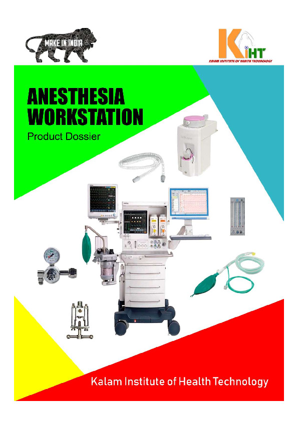 Dossier - Anesthesia Workstation - KALAM INSTITUTE OF HEALTH TECHNOLOGY